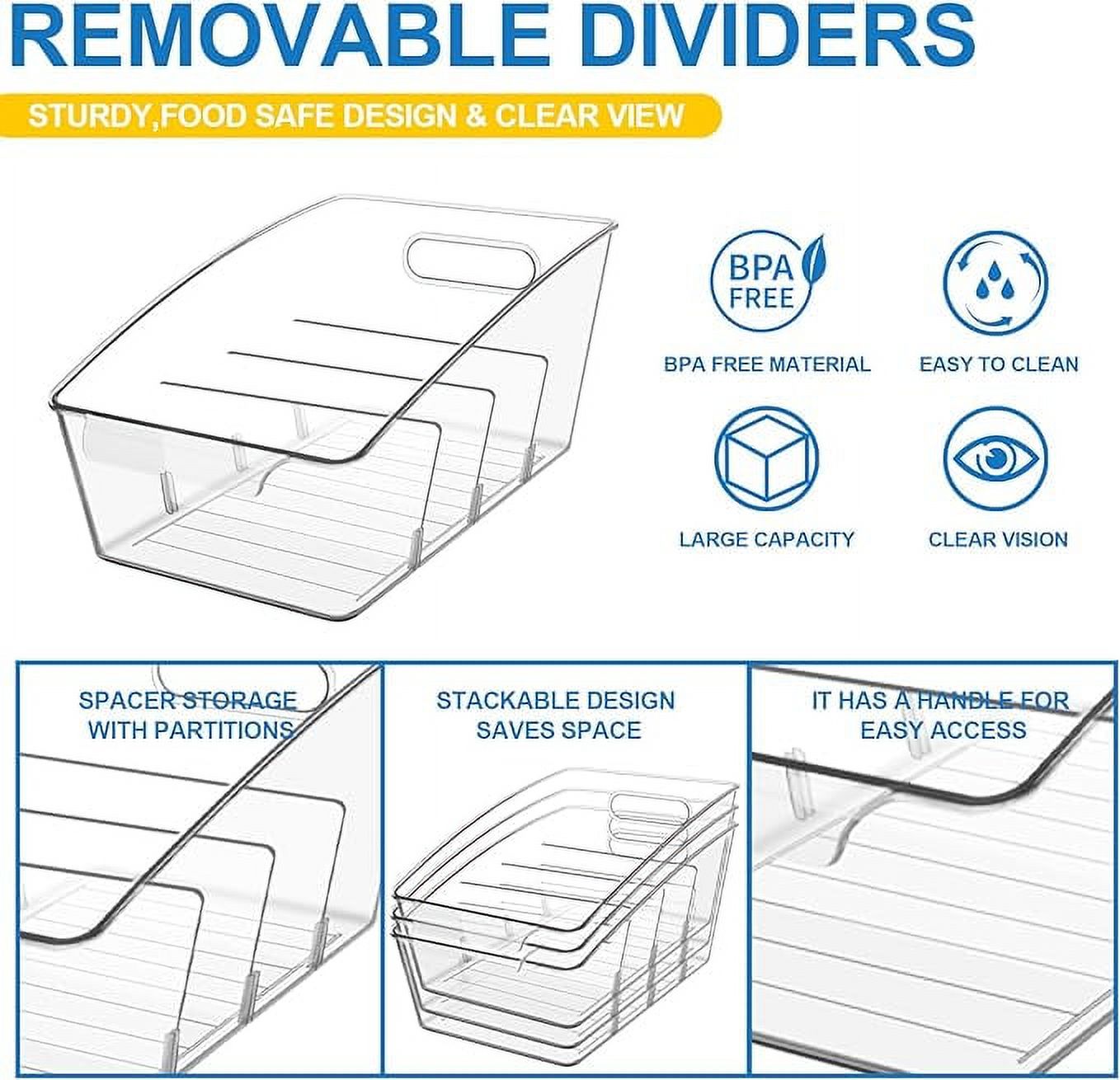 BINO Refrigerator, Freezer and Pantry Cabinet Storage Organizer Bin ...