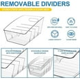 4pcs Refrigerator Organizer Bins Clear Plastic Storage Bins Food