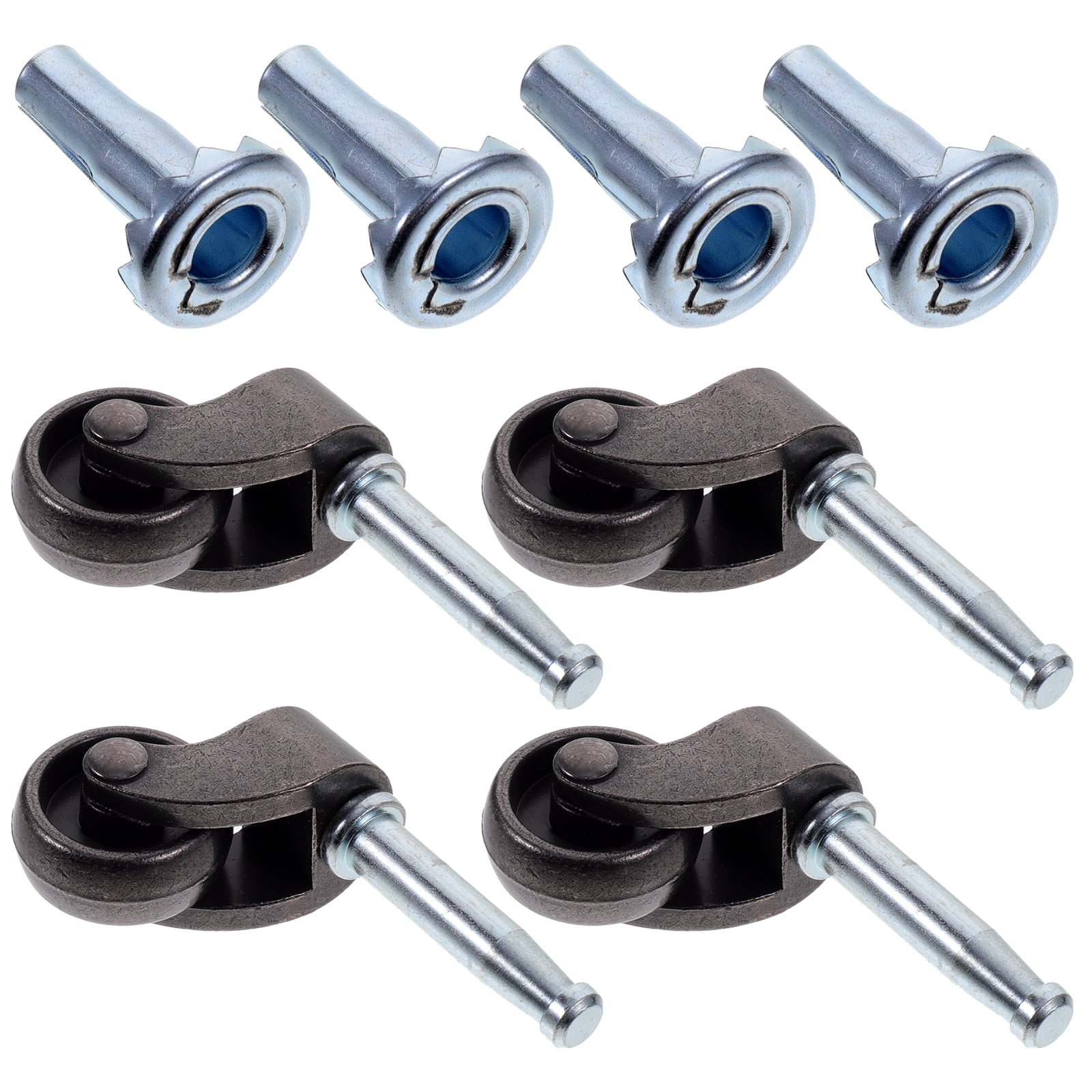 4pcs Replaceable Casters Office Chair Metal Casters Furniture Leg ...