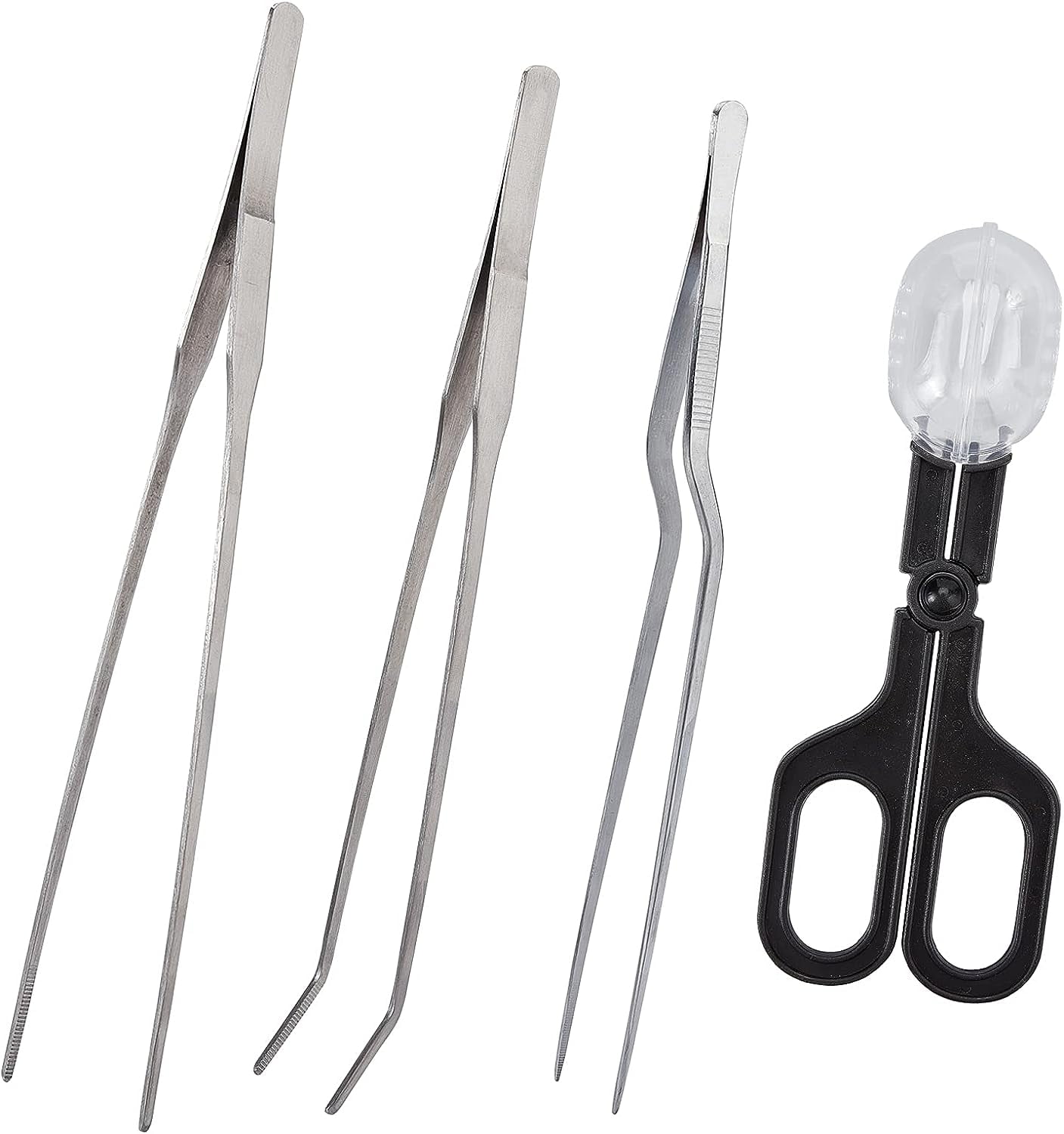 4pcs Reptile Feeding Tongs Live Feeder Crickets Long Handle Feeder ...