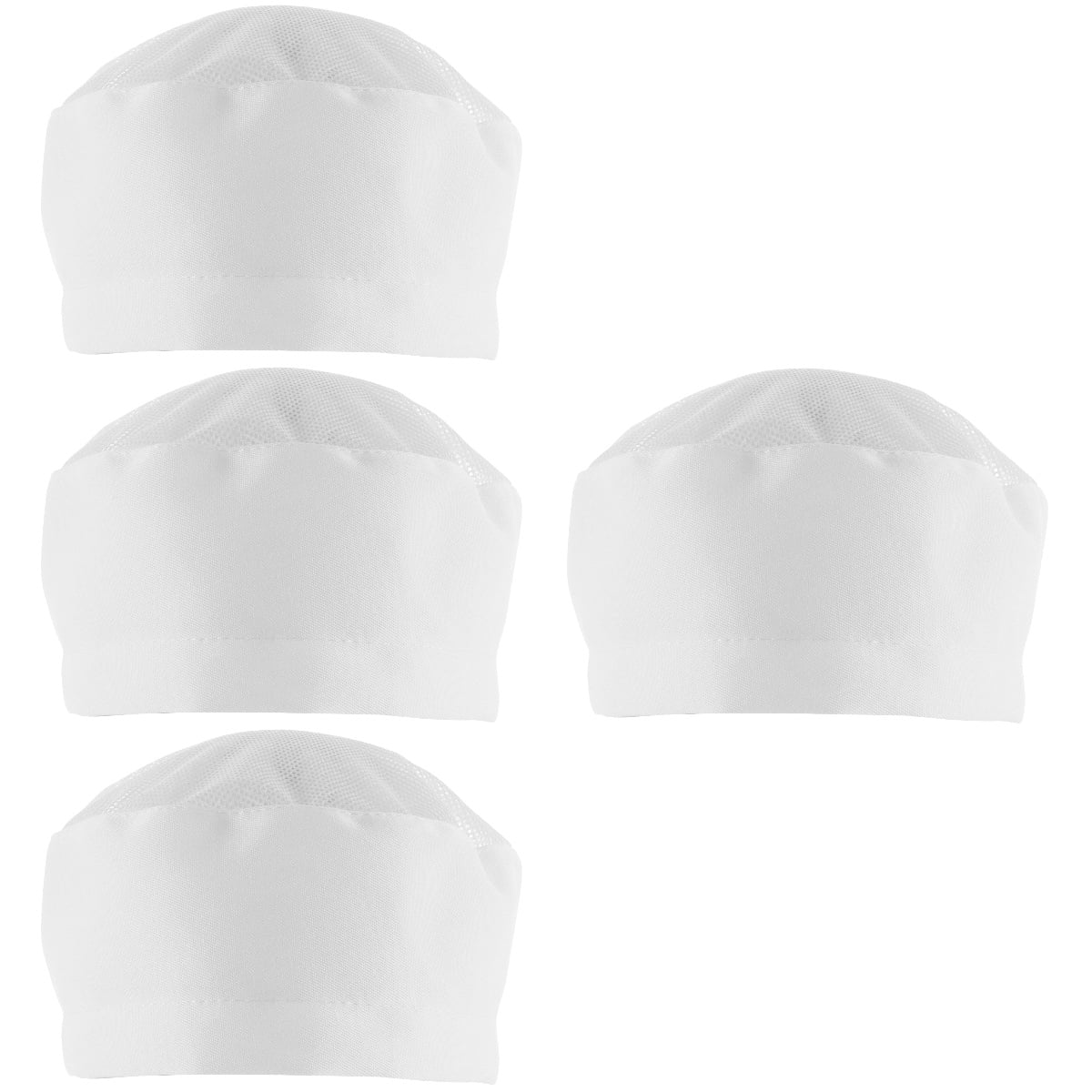 4pcs Restaurant Chef Hat Kitchen Use Chef Hat Elastic Working Hat Skin ...