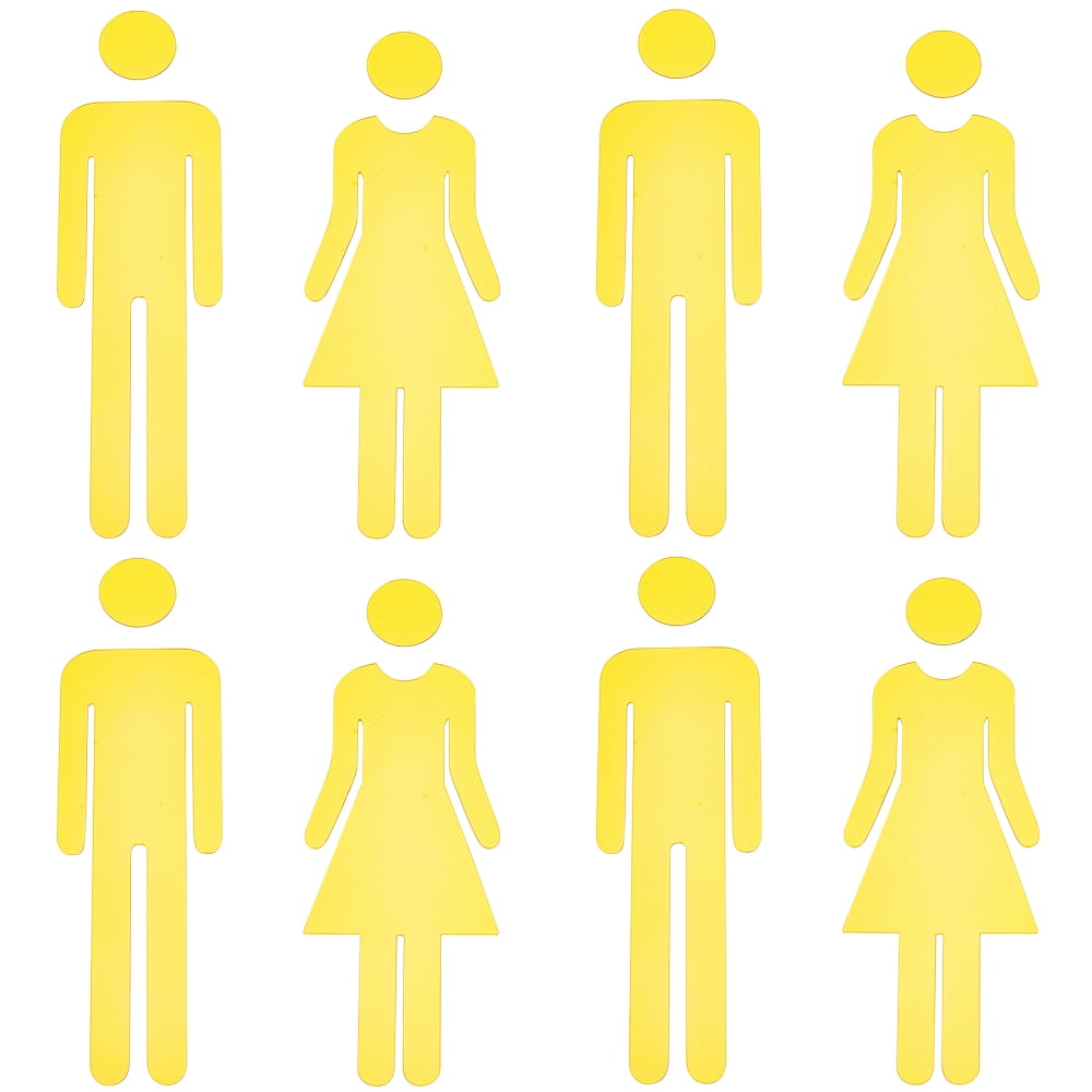 4pcs Restroom Identification Signs Brushed Bathroom Sign His&Hers ...