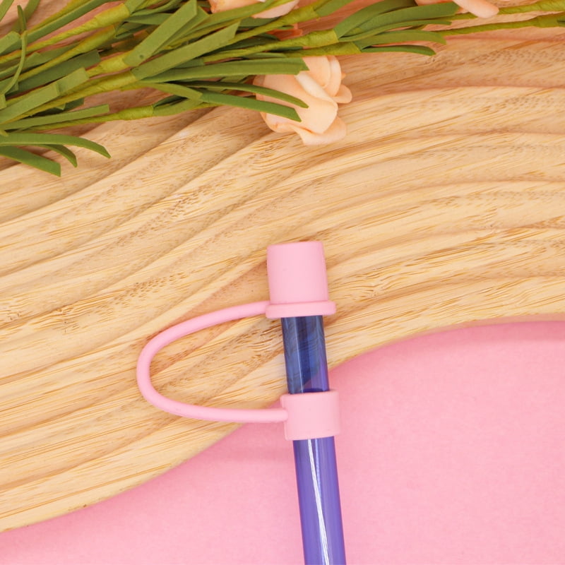 4pcs Reusable Drinking Straw Caps Silicone Straw Toppers Straw End ...