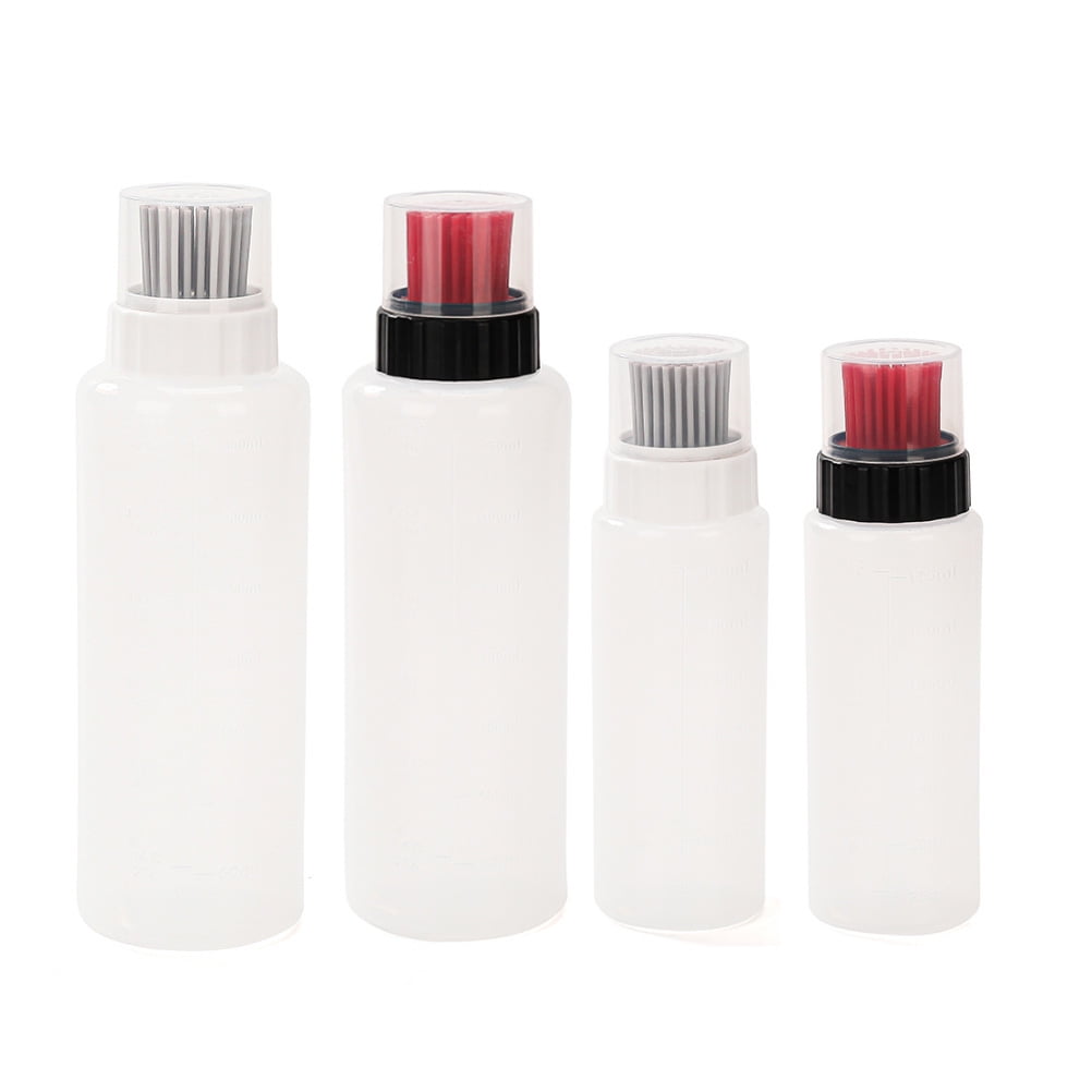 4pcs Reusable Plastic Oil Bottle with Brush Oil Dispenser with Brush ...