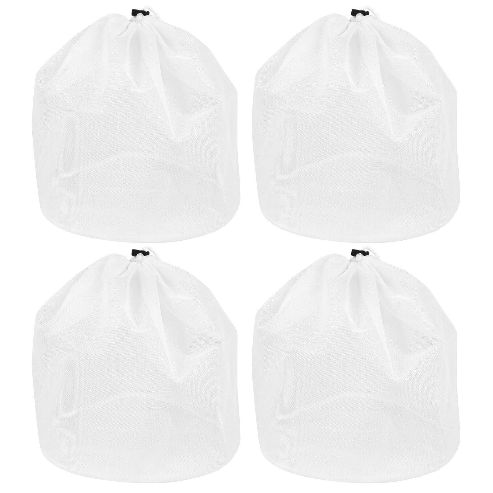 4pcs Reusable Washing Machine Laundry Bags Mesh Drawstring Washing Net ...