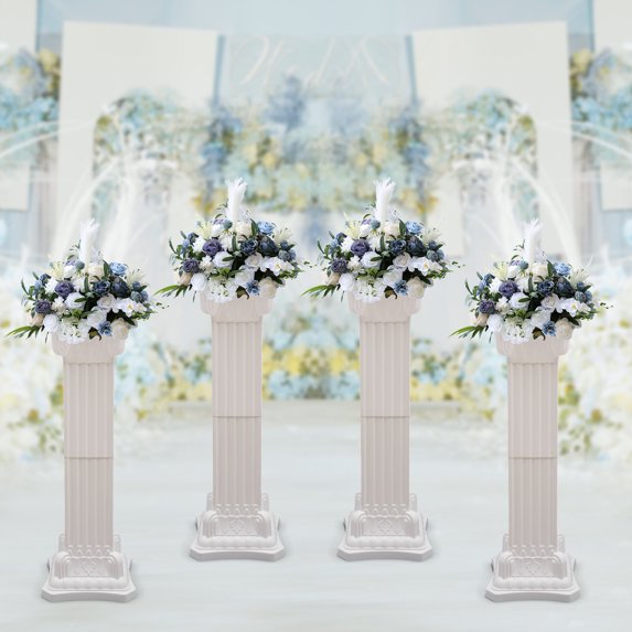 4pcs Roman Pillar Flowerpot Holder Wedding Roman Column Landscape Venue ...
