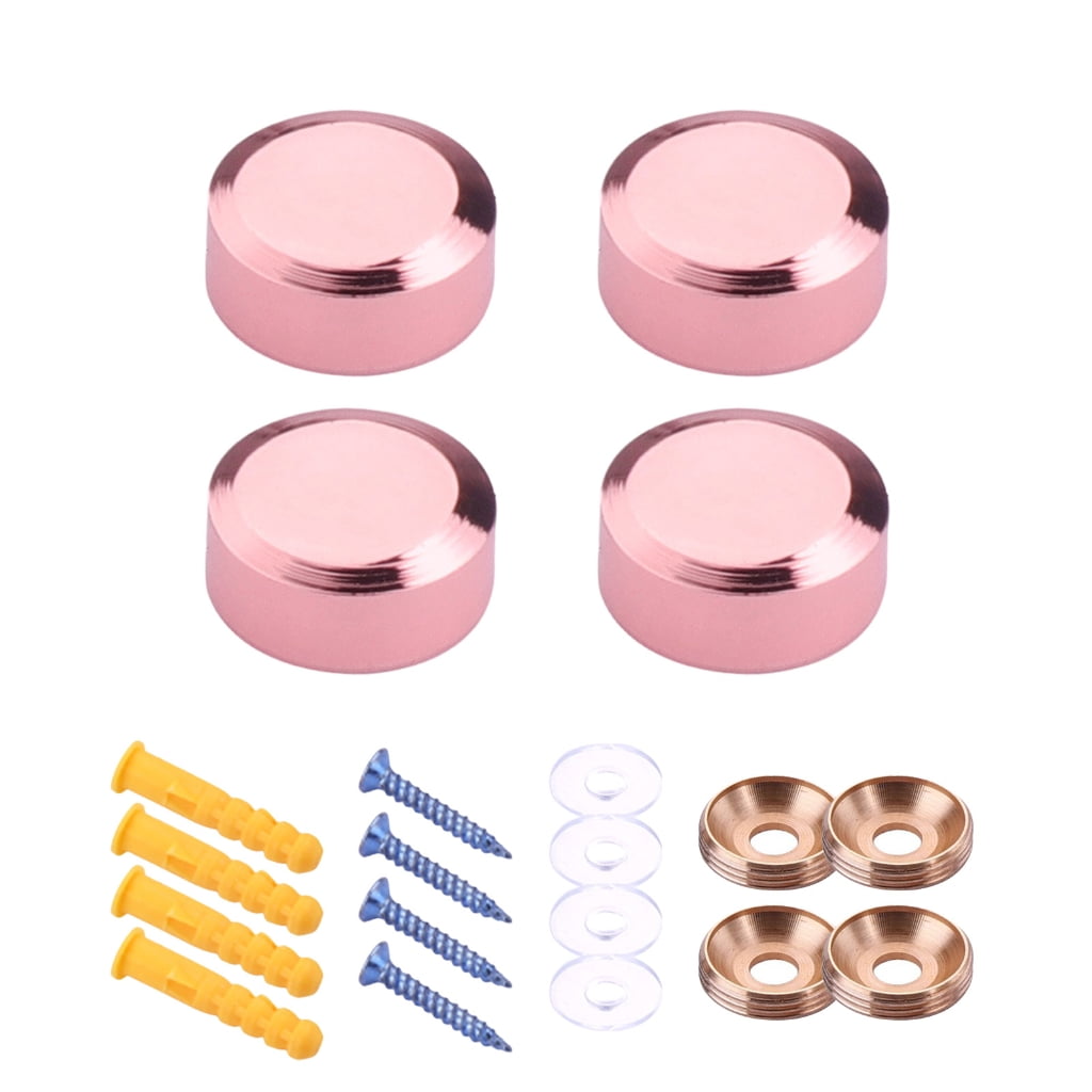 4pcs Elegant Rose Gold Brass Mirror Screws for Bathroom and Decorative ...