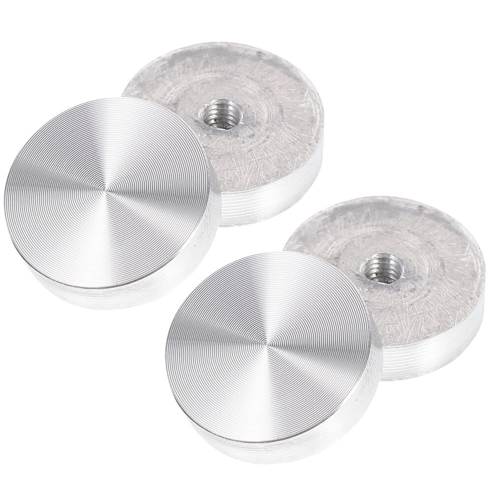 4pcs Round Aluminum Circle Disc Glass Tops Adapter for Glass Table Tea ...
