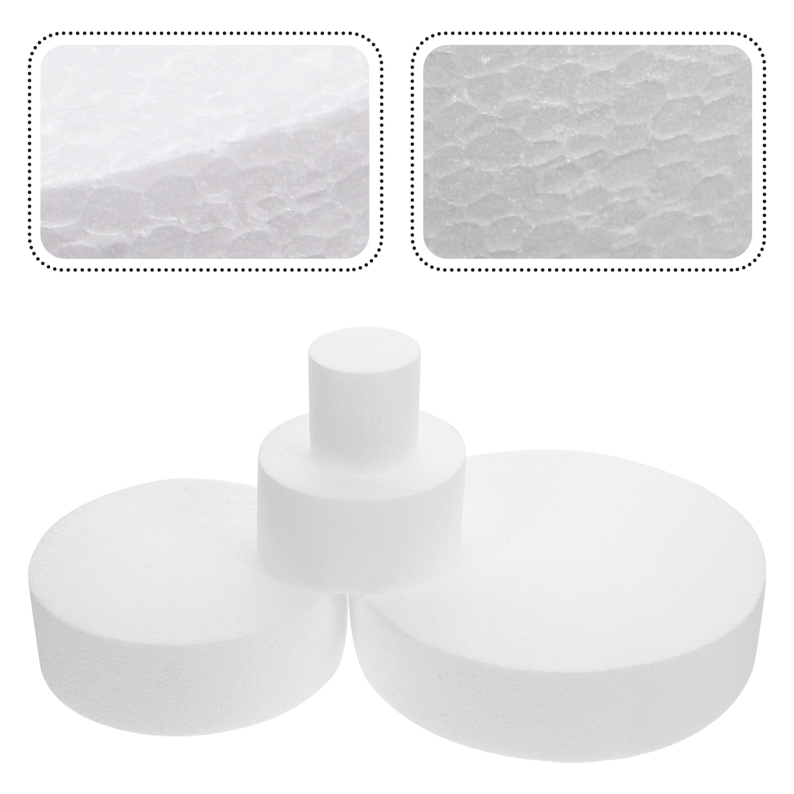 4pcs Round Foam Cake Cake Model Bakery Faux Cake Prop Baking Practice ...