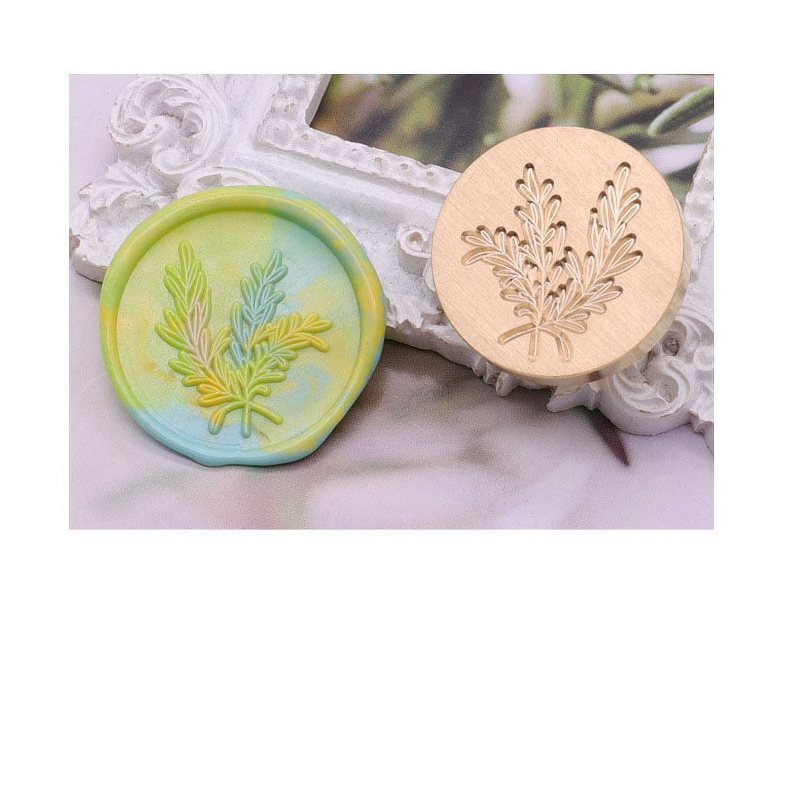 4pcs Round Golden Tone Wax Seal Brass Stamp Head for Invitations ...