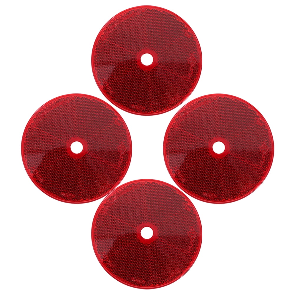 Raindrops Vehicle Reflectors Red Plastic Safety Enhancement for Car Van ...