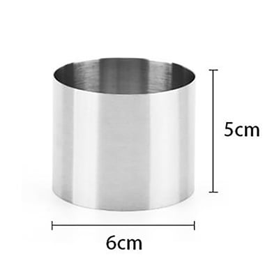 4pcs Round Stainless Steel Mousse Ring Cake Mold Dessert Biscuit DIY ...