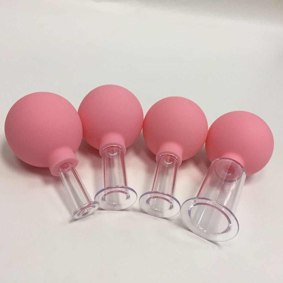 4pcs Rubber Head Vacuum Cupping Cups Kit Vacuum Cans Suction Therapy ...