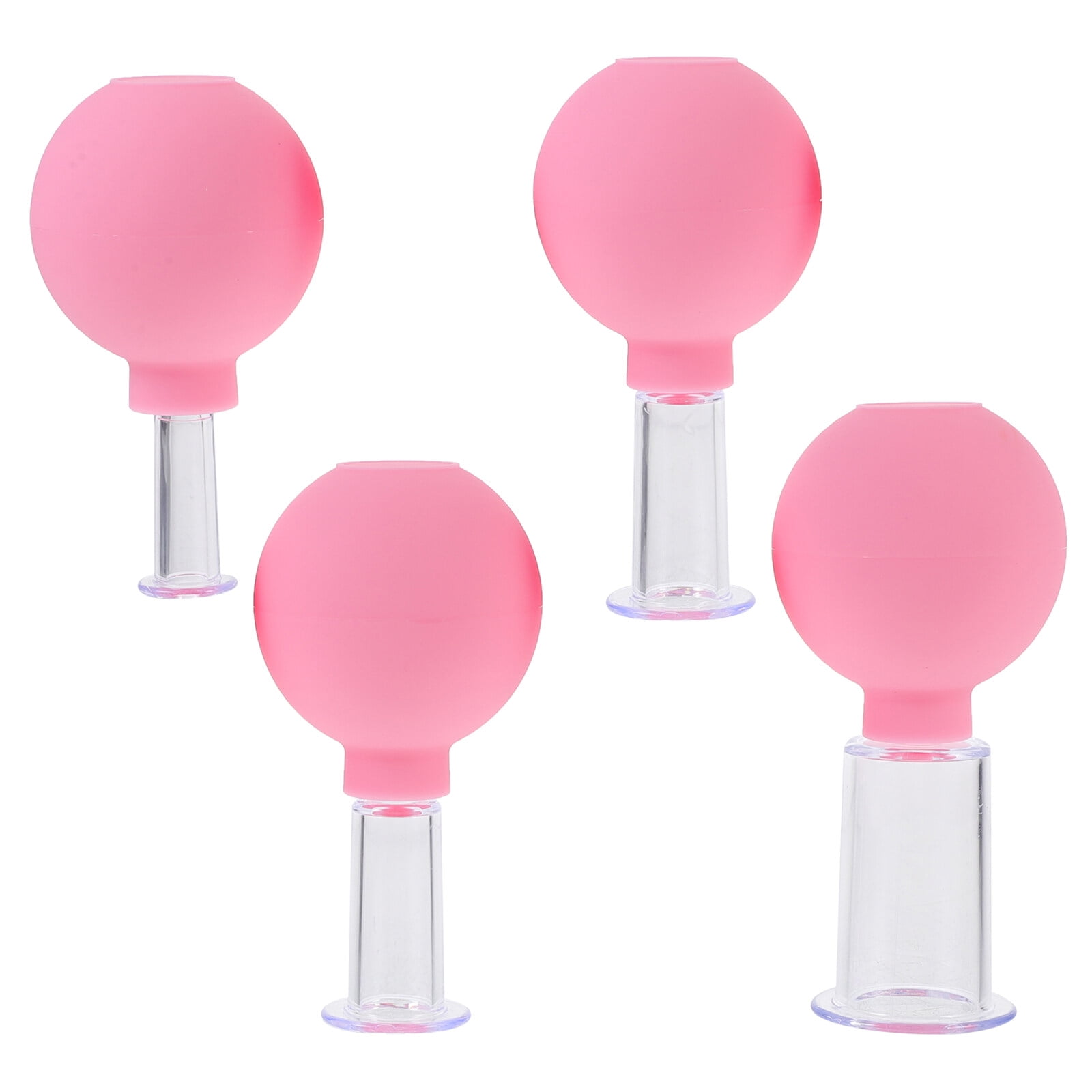 4pcs Rubber Vacuum Cupping Cups Kit Vacuum Cans Suction Therapy Massage ...