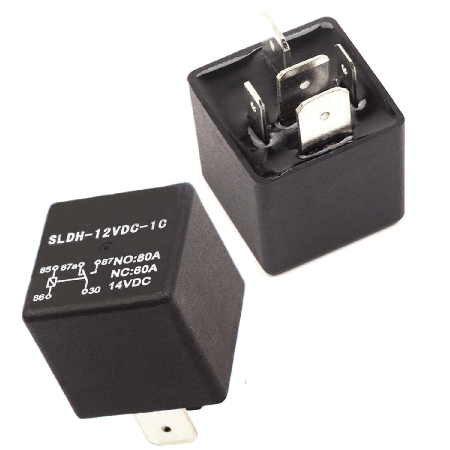 4pcs SLDH-12VDC-1C 80A 12V 5pin SPDT High Power Relay Winch Automotive ...