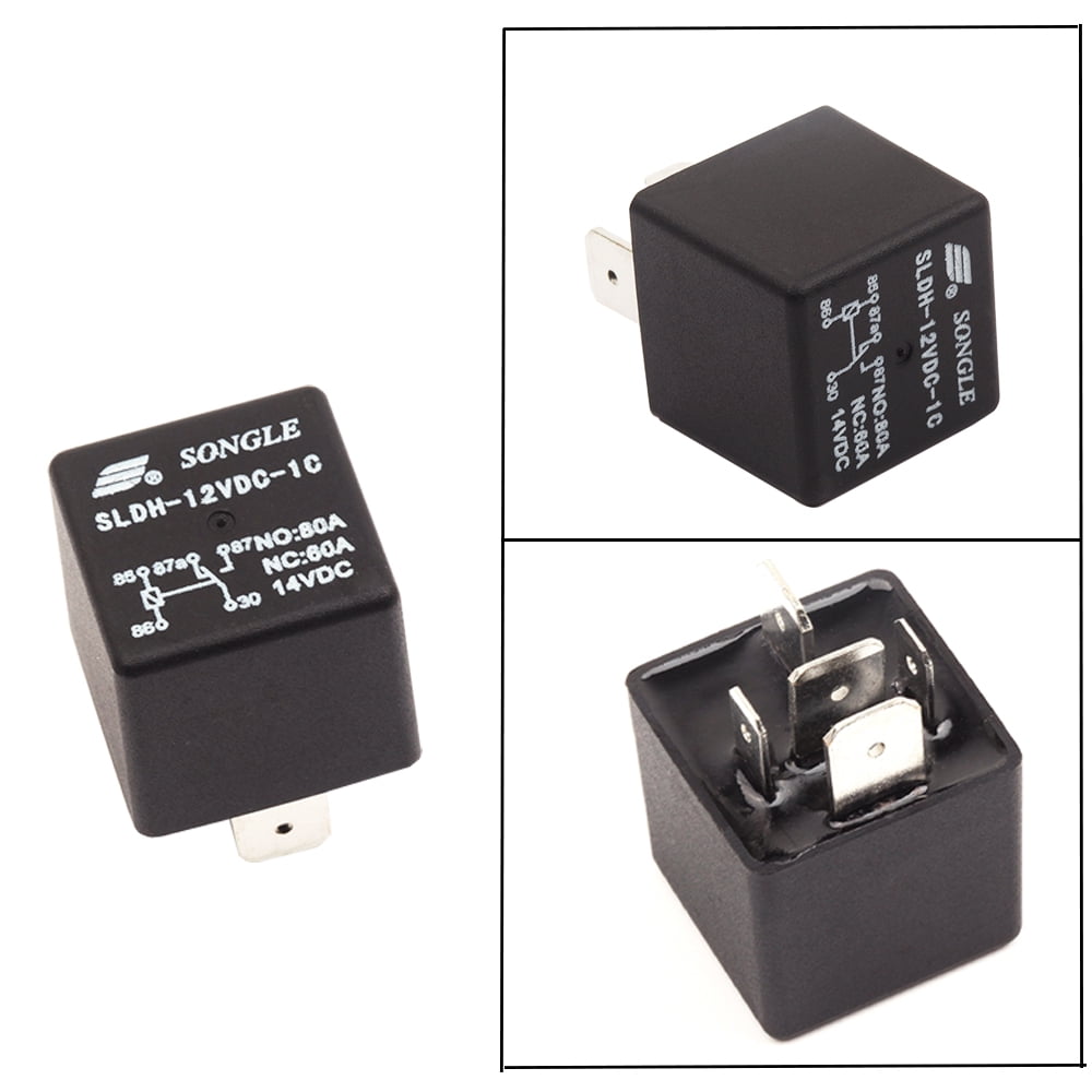 4pcs SLDH-12VDC-1C 80A 12V 5pin SPDT High Power Relay Winch Automotive ...