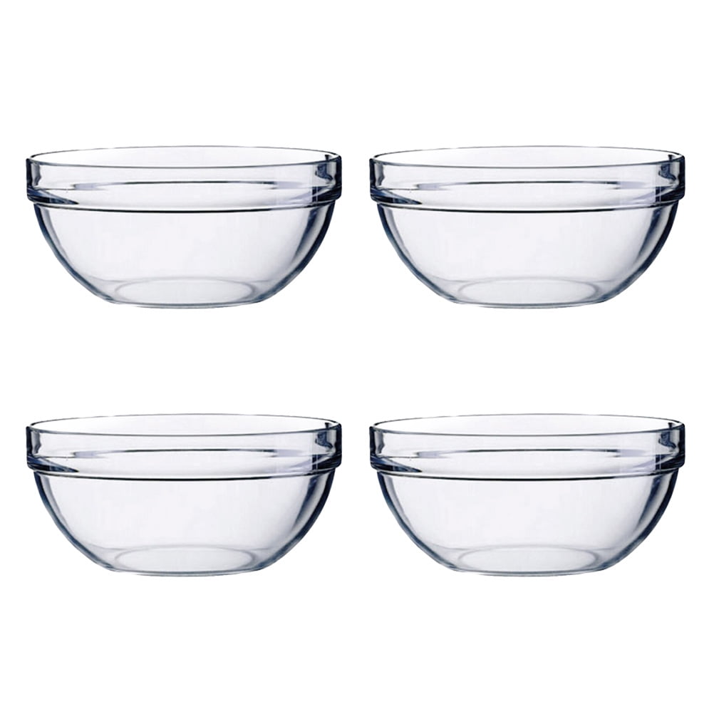Tineasur Salad Mixing Bowl Transparent 4Pcs 5.5x2.4In - Walmart.com