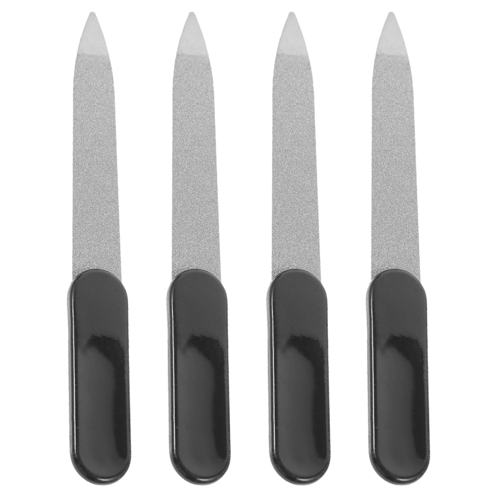 4pcs Sand-Plated Nail File Stainless Steel Nail File Pedicure Finger ...