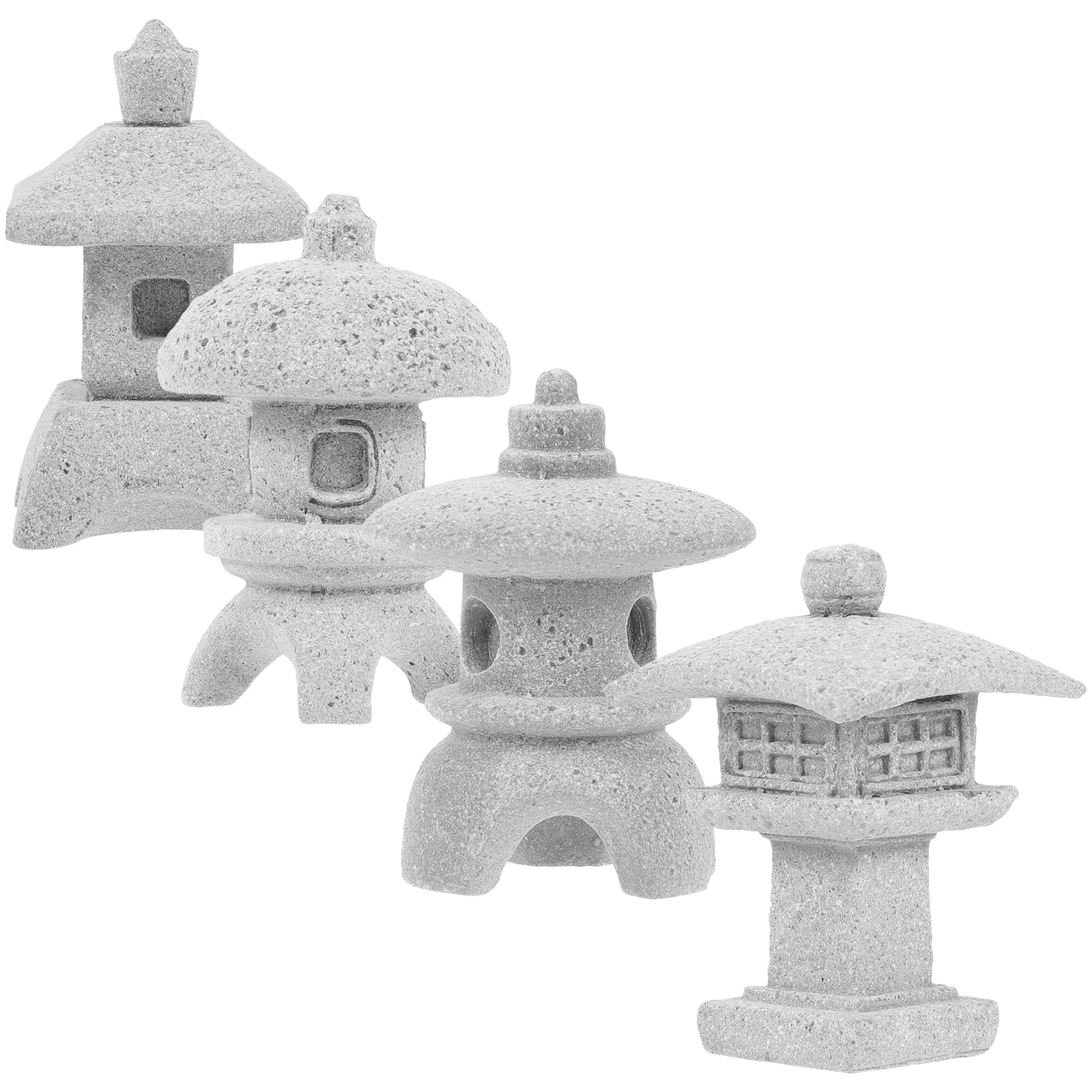 4pcs Mini Pagoda Statue for DIY Micro Landscape Decoration - Walmart.com