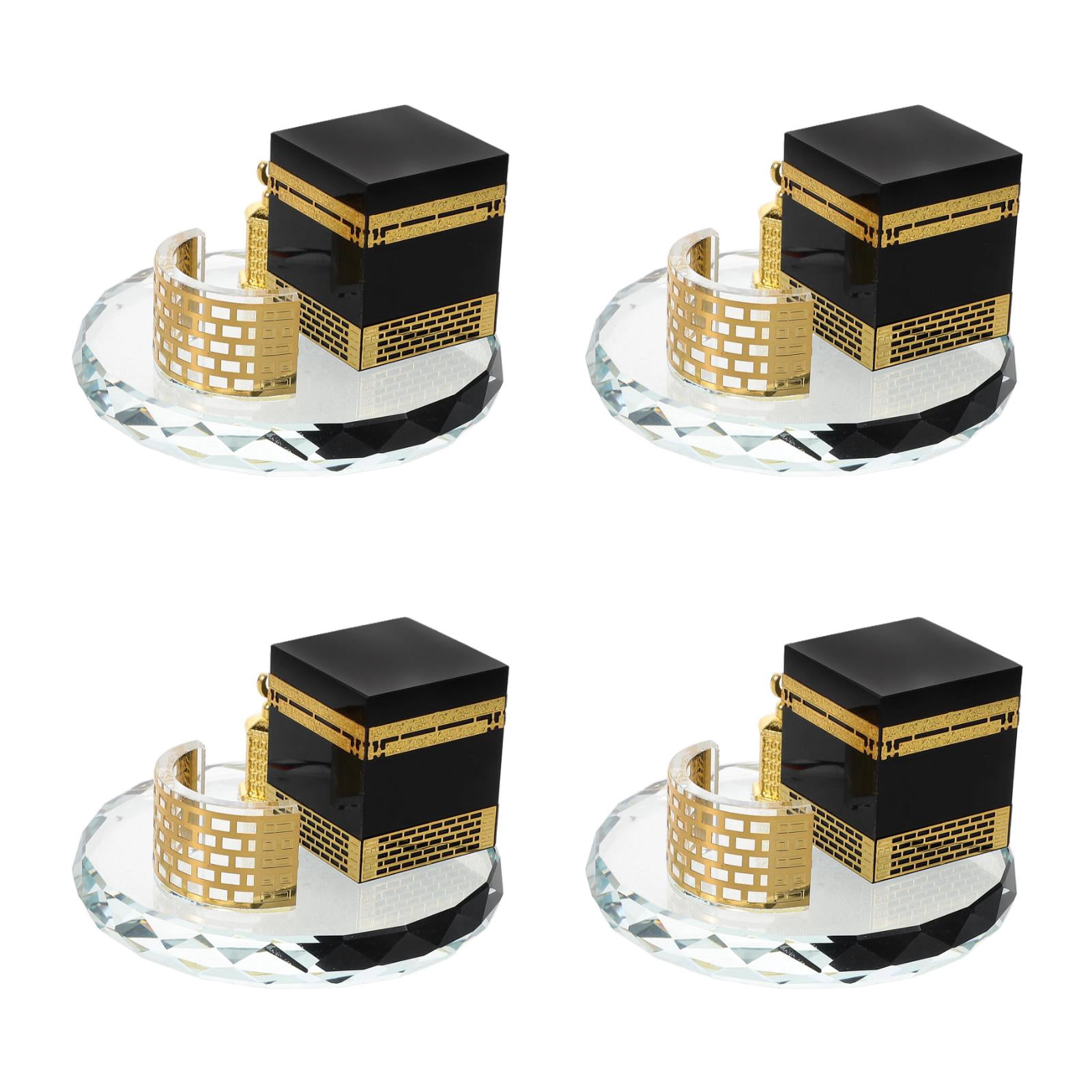 4pcs Saudi Arabia Crystal Gilded Kaaba Miniature Model Showpiece Saudi ...