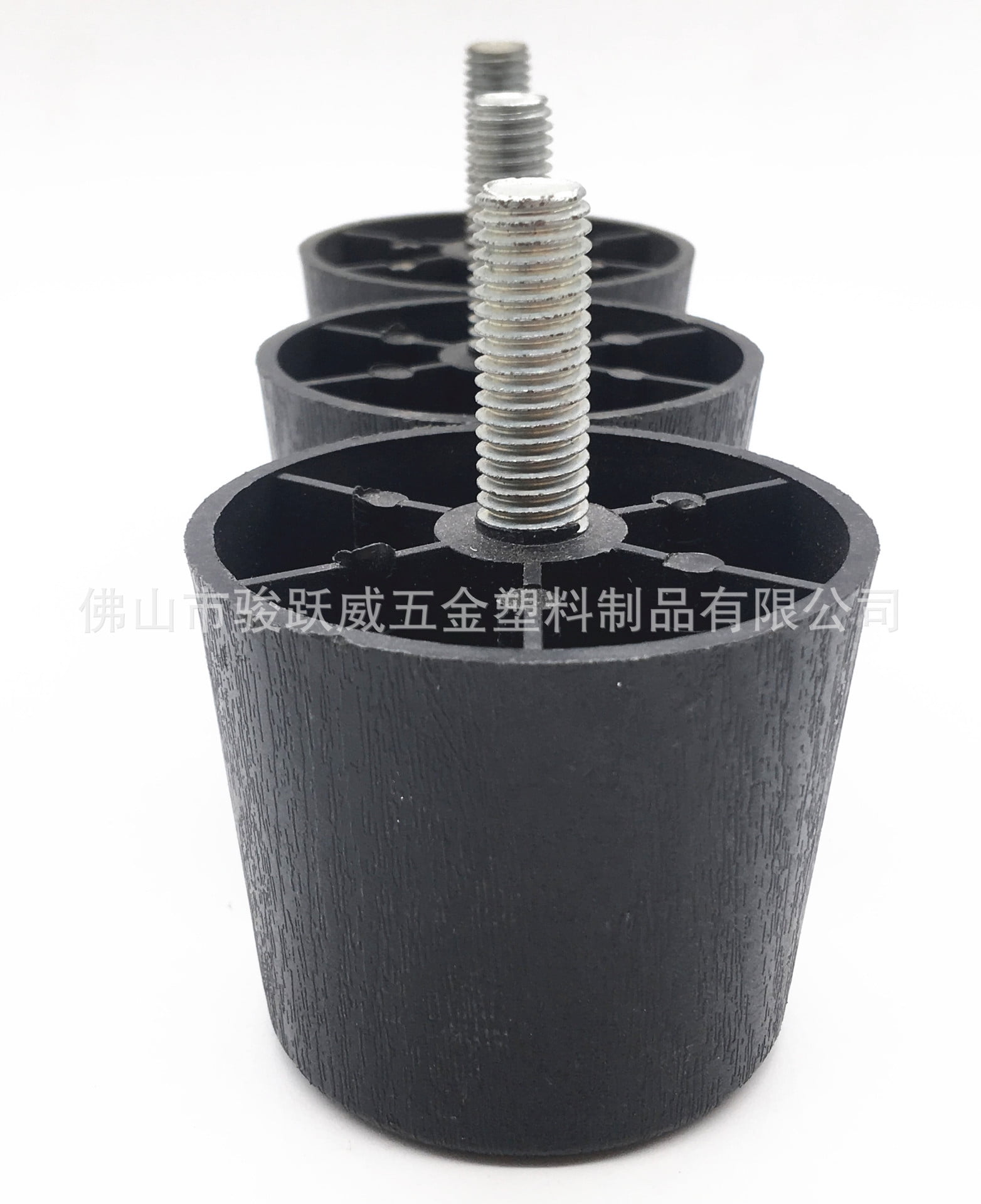 Black Adjustable Furniture Levelers with Screw-On Design for Furniture ...