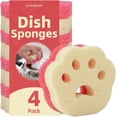 4pcs Scrub Sponges, Dual-Sided Temperature-Controlled Dish Sponges ...