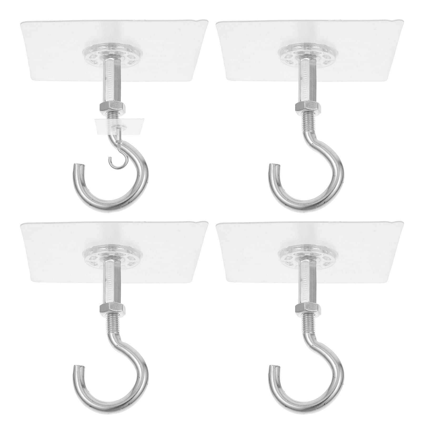 4pcs Self Adhesive Ceiling Hooks For Hanging Plants No Drill Heavy Duty ...