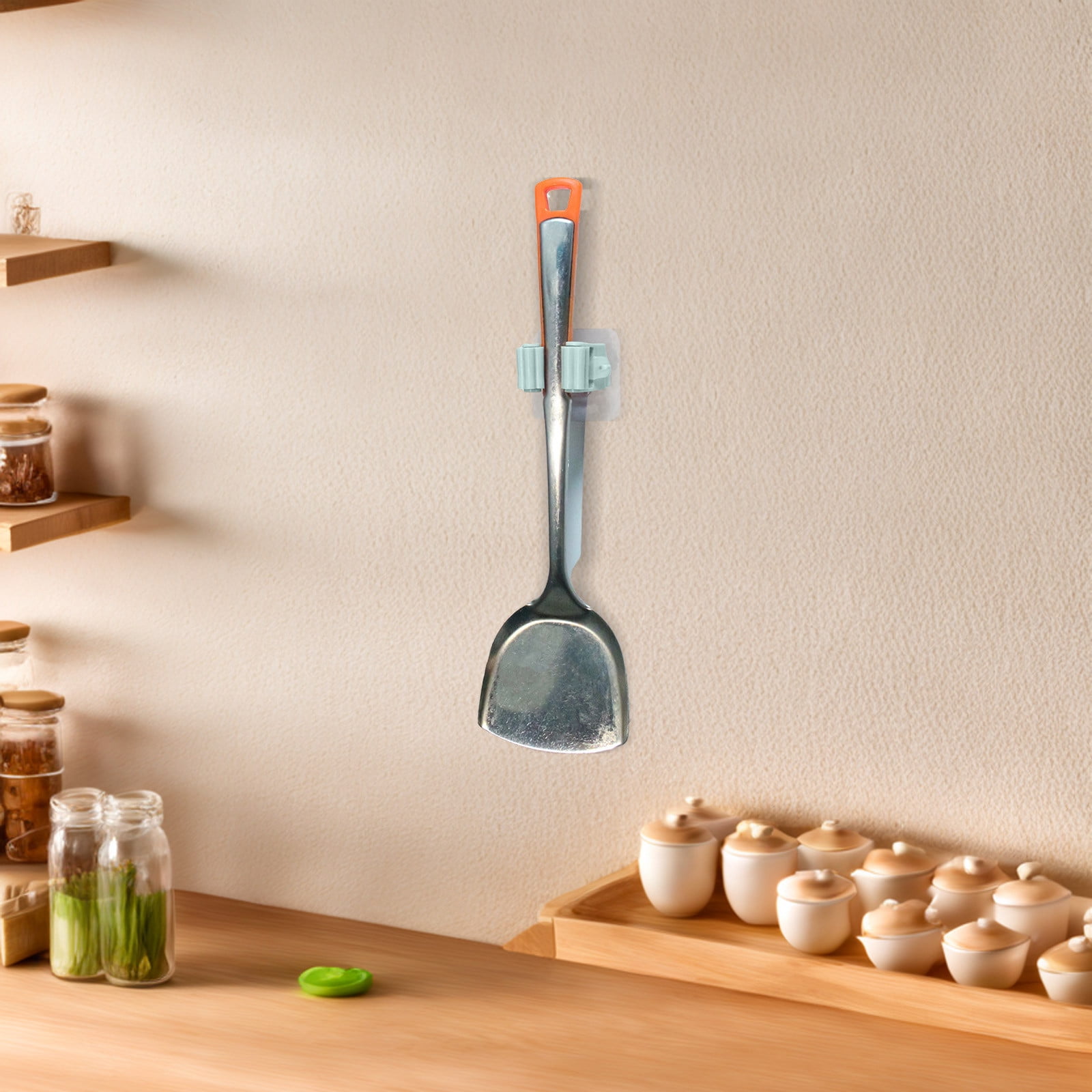 4pcs Self-Adhesive Mop Holder,Broom Wall Mounted Rack,Sweeper Gripper ...