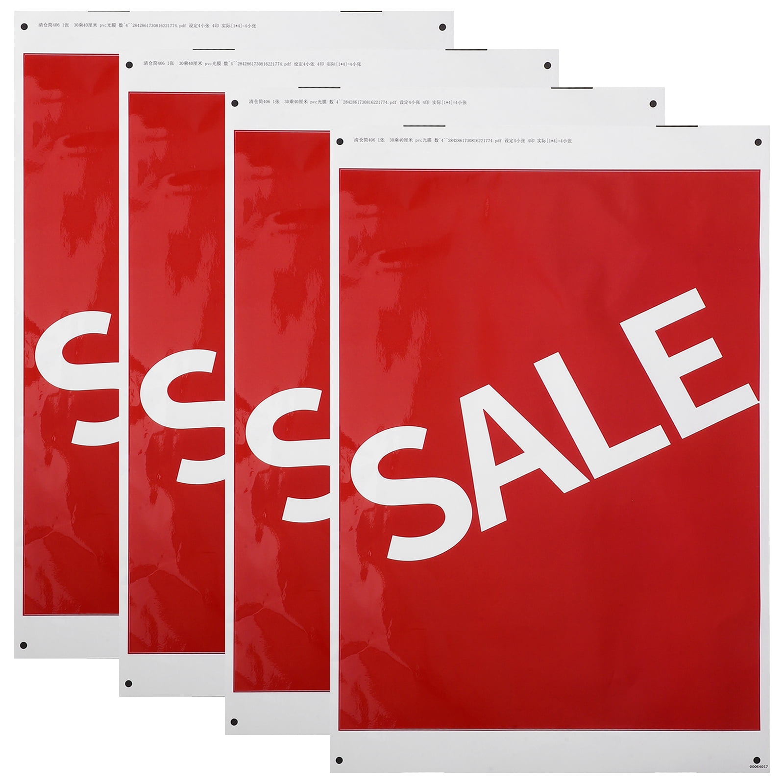 4pcs Self Adhesive Sale Stickers for Retail Shop Waterproof Advertising ...