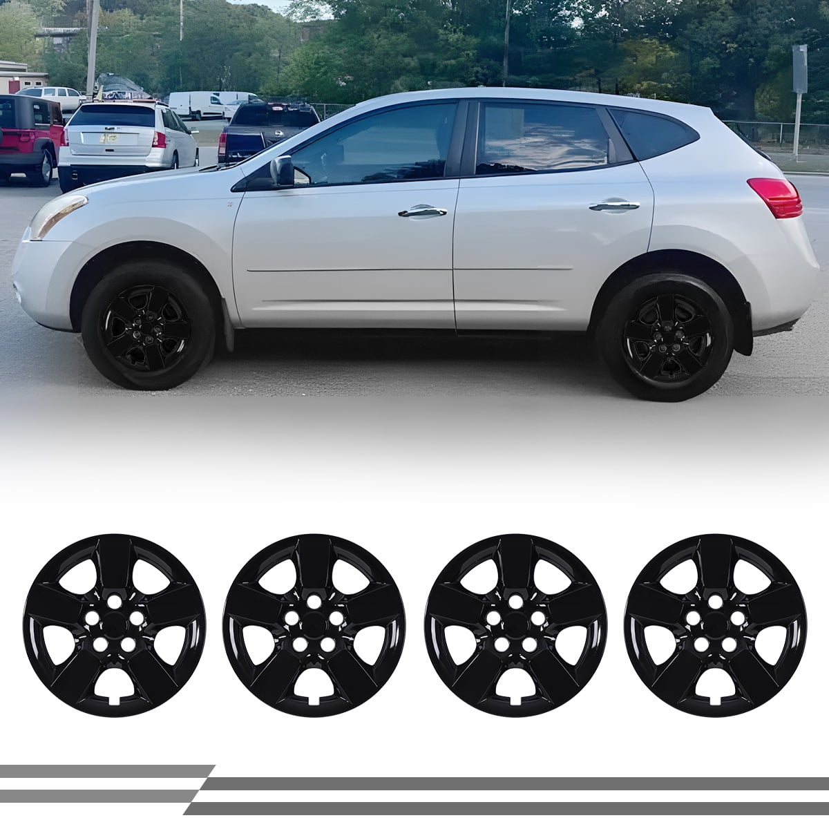 4pcs/Set 16" Hubcaps Wheel Rims Cover for 2008-2015 Nissan Rogue/Rogue ...