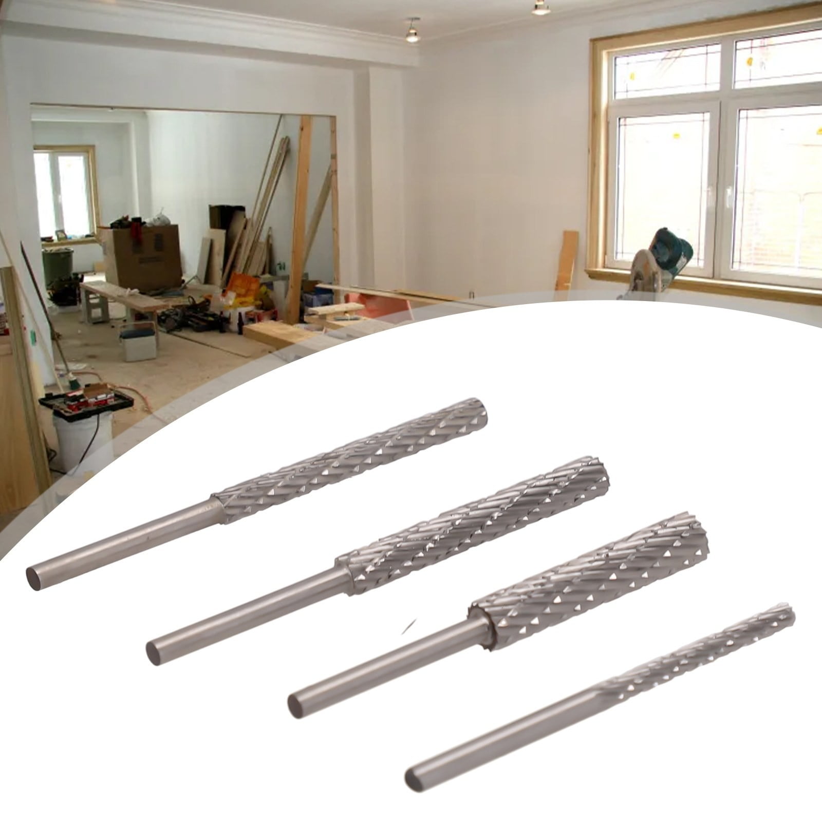 4pcs/Set 3mm Shank HSS Rotary Burr Tool For Dremel Carbide Rotary Burrs ...