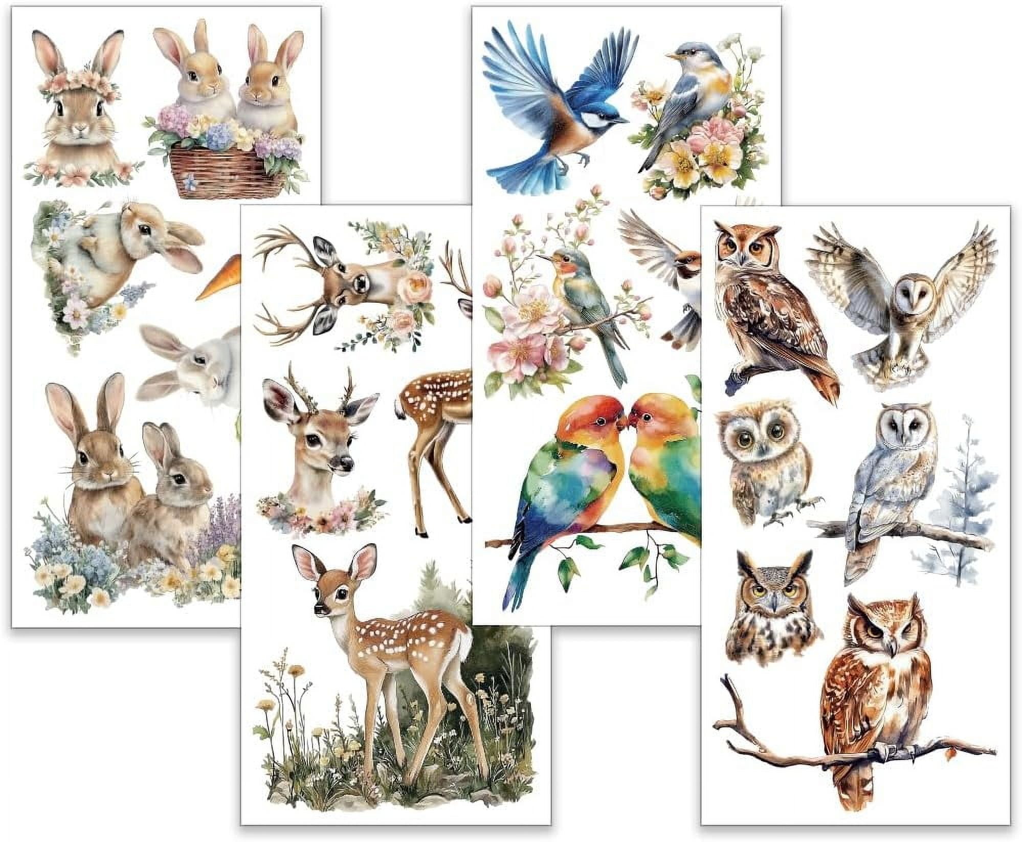 4pcs/Set Animal Rub on Transfers for Furniture and Crafts 6x12 Inch ...