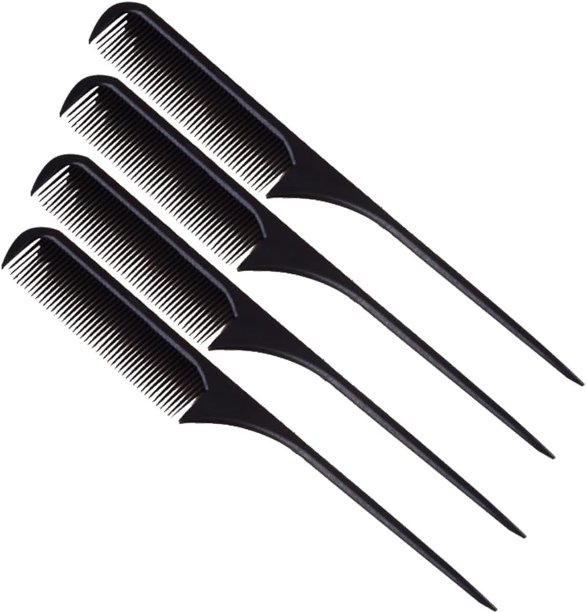 4pcs Set Barber Comb Set Black Outfit Hair Lift Comb Pin Tail Hair Comb ...