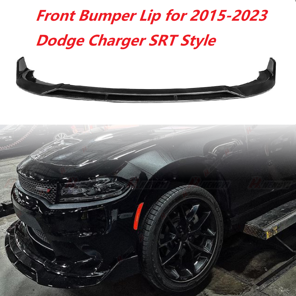 For 2011-2014 Dodge Charger STP-Style Painted Black Front Bumper ...
