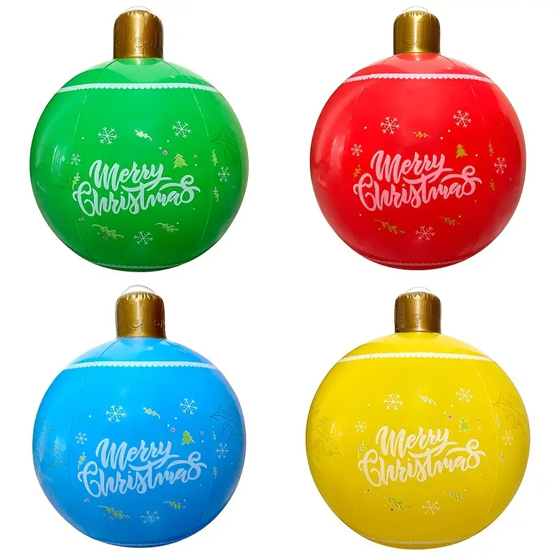 4pcs Set Of Christmas Inflatable Snowballs - Colorful Lantern Ball ...