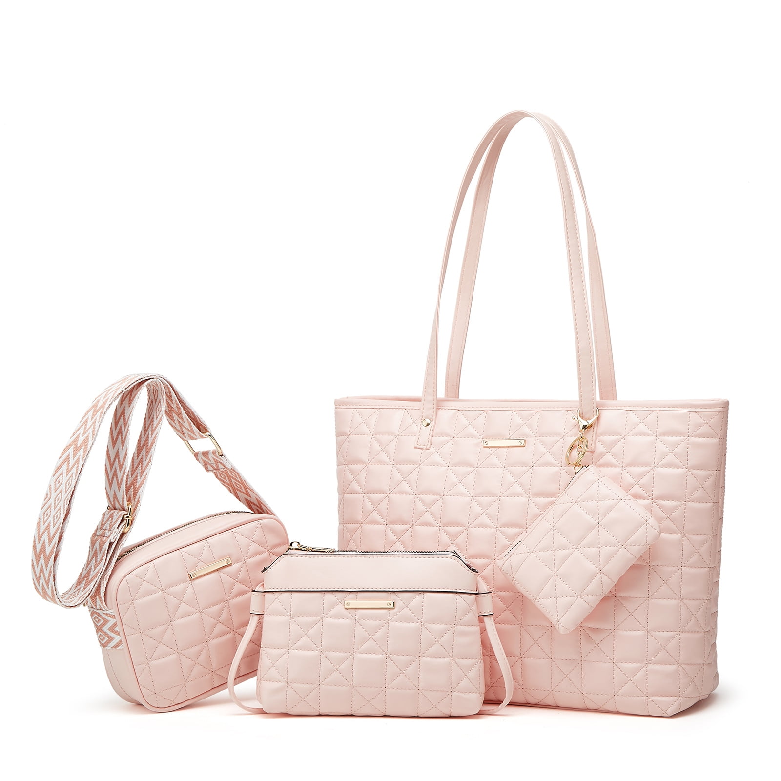 4pcs/Set Women Wave Large Capacity Tote Bag Set Fashion Mutil-Function ...