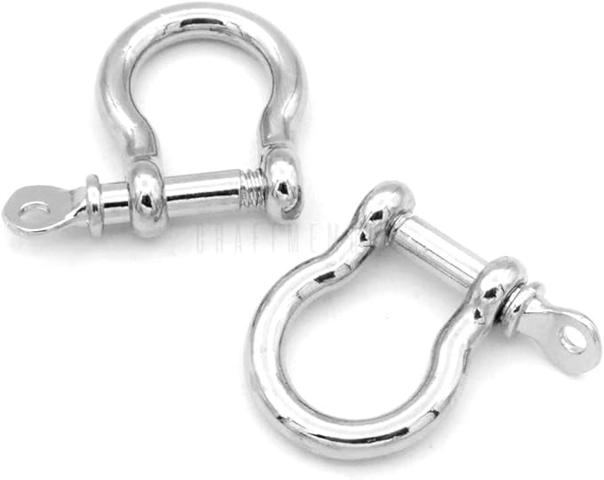 4pcs Shackle Screw Rings D-Ring D Type Screw Pin Joint Connect for Key ...