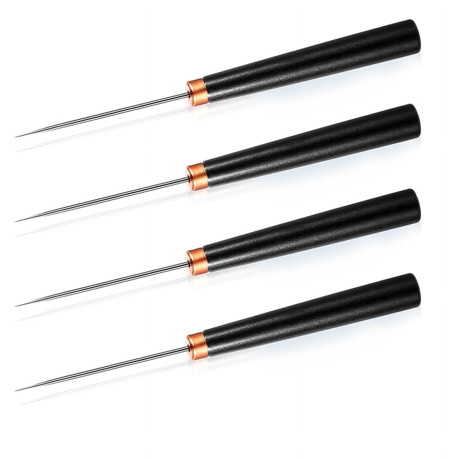 4pcs Shaving Awl Tools with Wooden Handle, Sewing Awl Set Kit Tailor ...