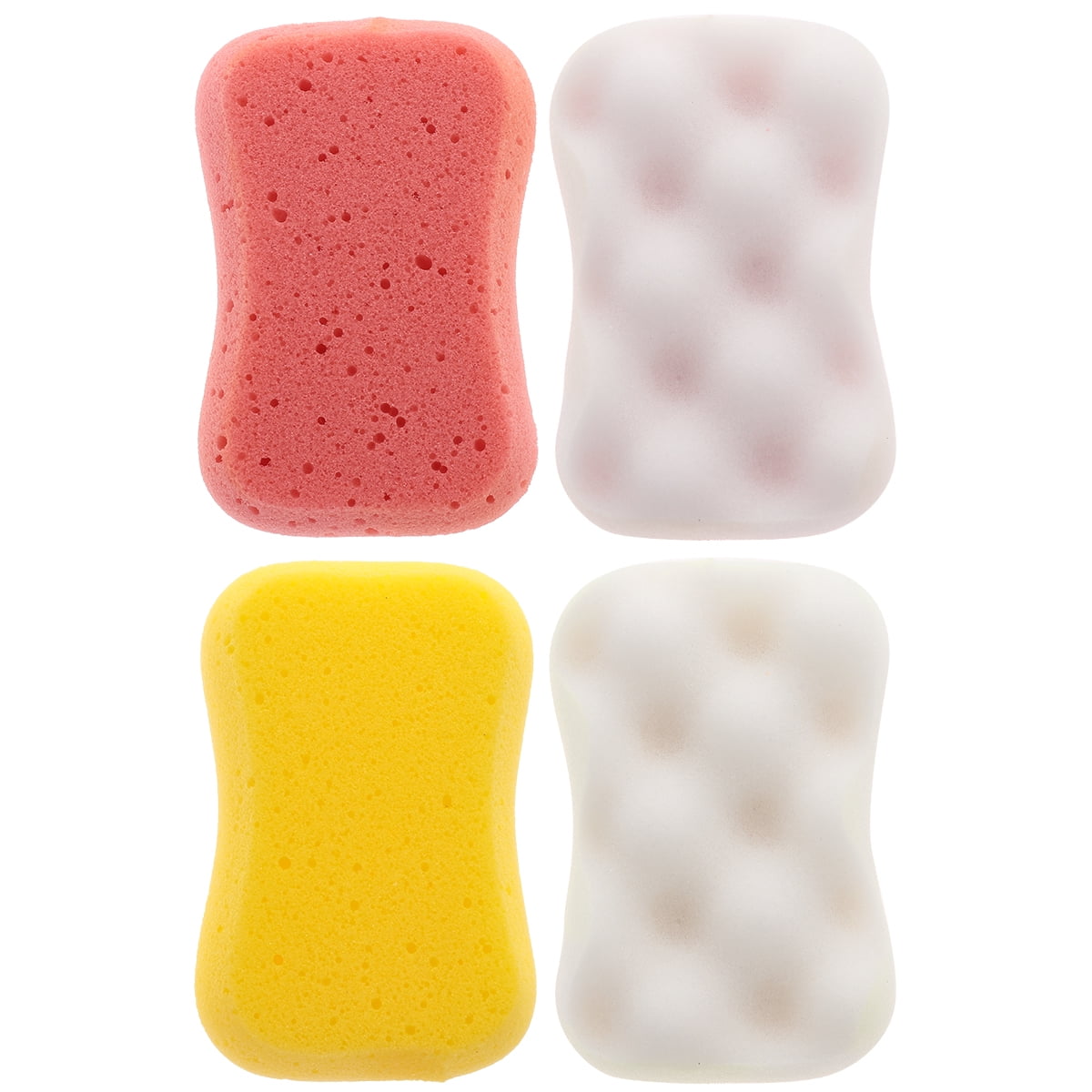 4pcs Shower Bath Bath Sponge Skin-Friendly Sponges Scrubbers Bathing ...