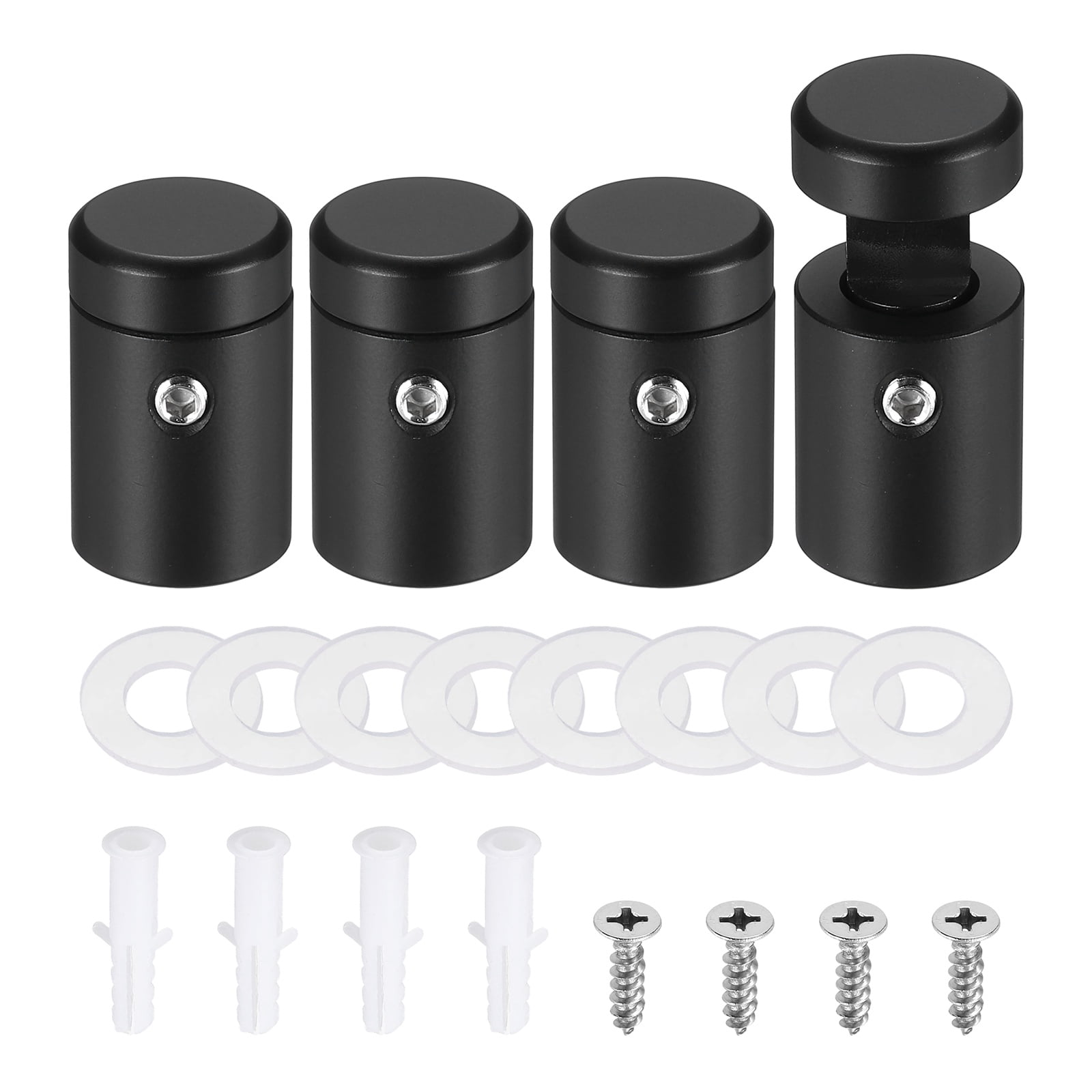4pcs Side Clamp Standoffs, 5/8" x 3/4" Black Aluminum Standoff Screws ...