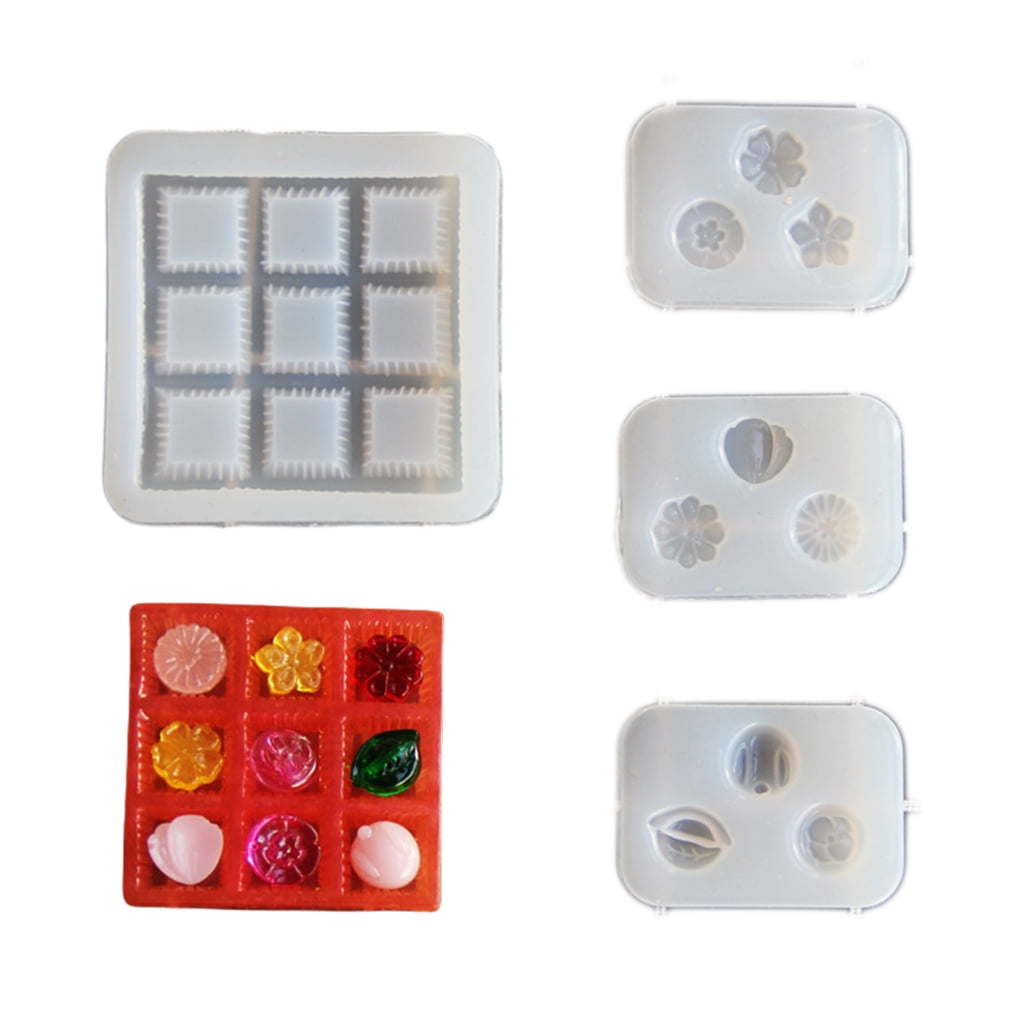 4pcs Silicone Detailed Miniature Pastry Box Mold Practical Silicone ...