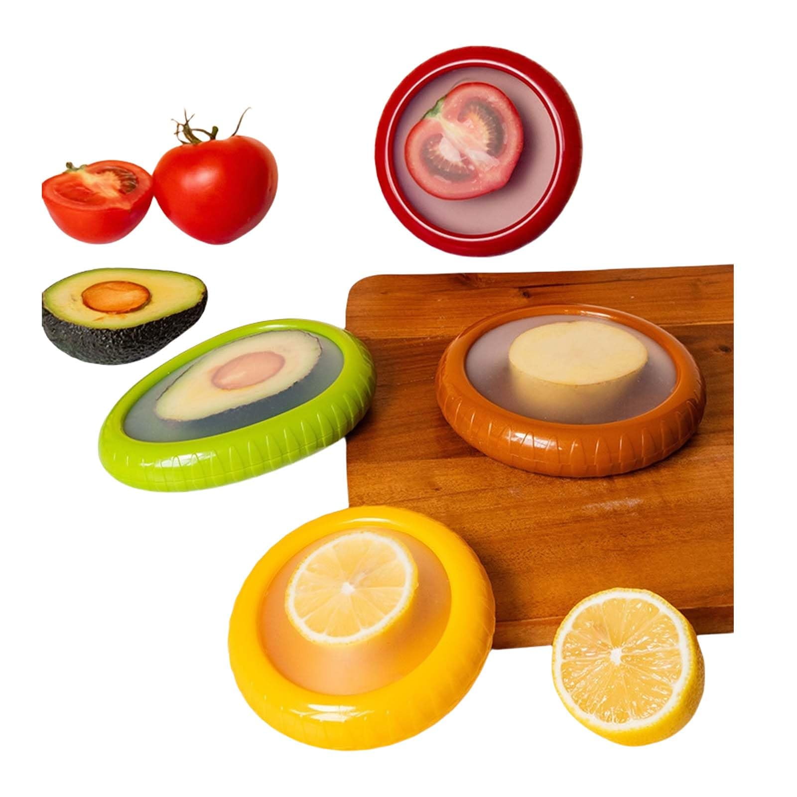 4pcs Silicone Fruit Storage Box, Upgrated Silicone Fruit Storage ...