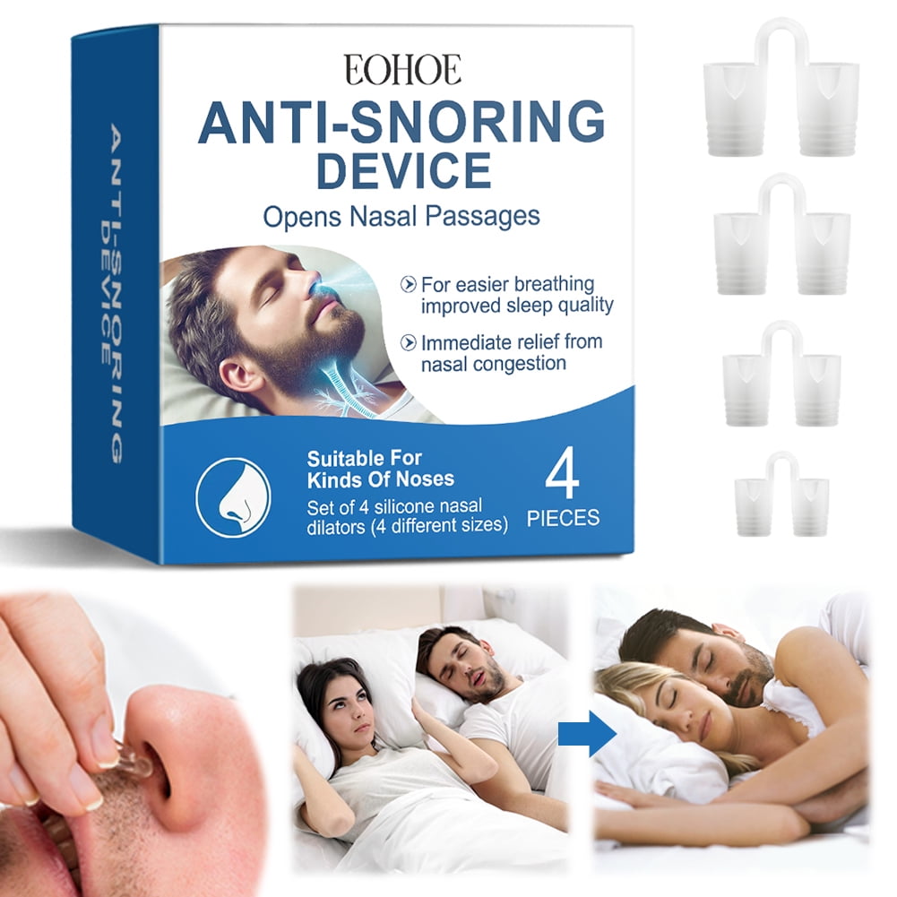 4pcs Silicone Nasal Dilator Anti-Snoring Device, Nasal Ventilation ...