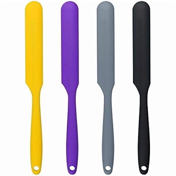 4pcs Silicone Spatula Set Heat Resistant Cake Cream Butter Spatulas ...