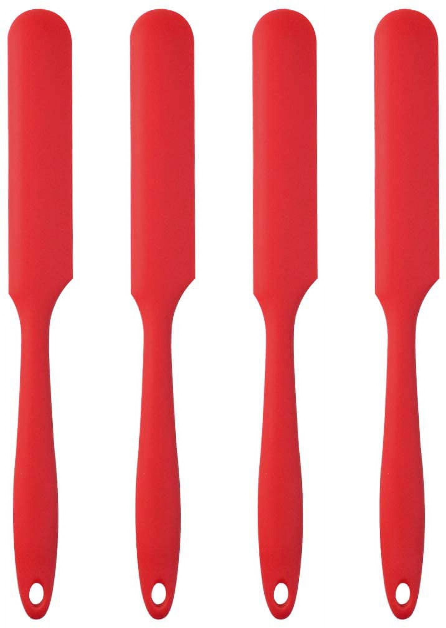 4pcs Silicone Spatula Set Heat Resistant Cake Cream Butter Spatulas ...
