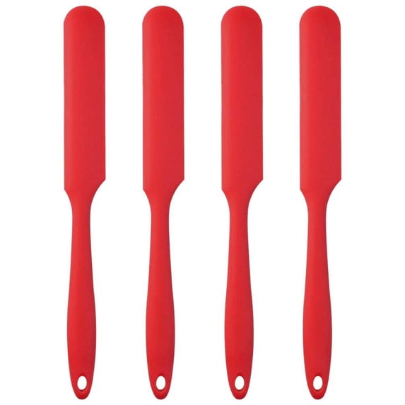 4pcs Silicone Spatula Set Heat Resistant Cake Cream Butter Spatulas ...