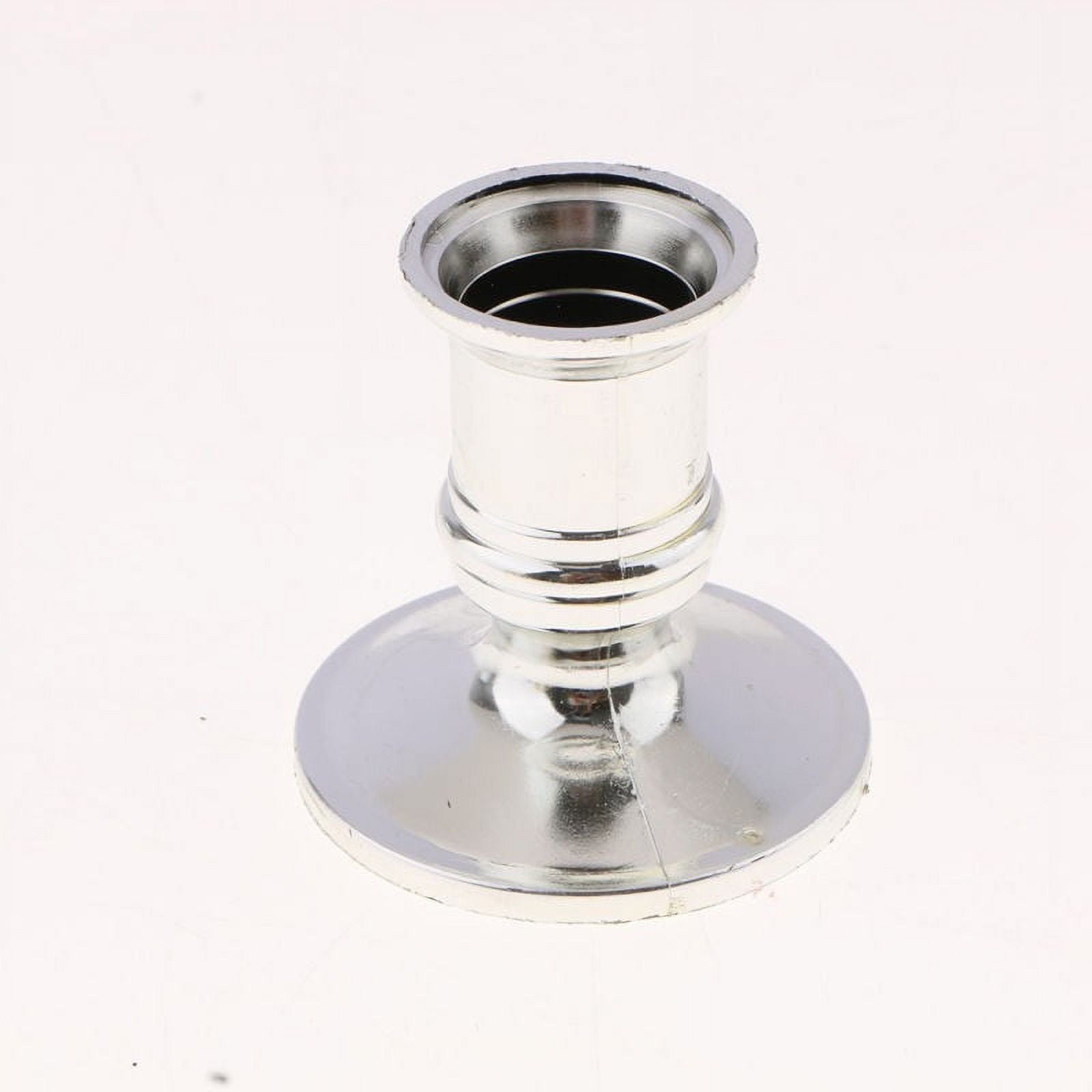 4pcs Silver Taper Candle Holders for Standard Candlepoles - Traditional ...