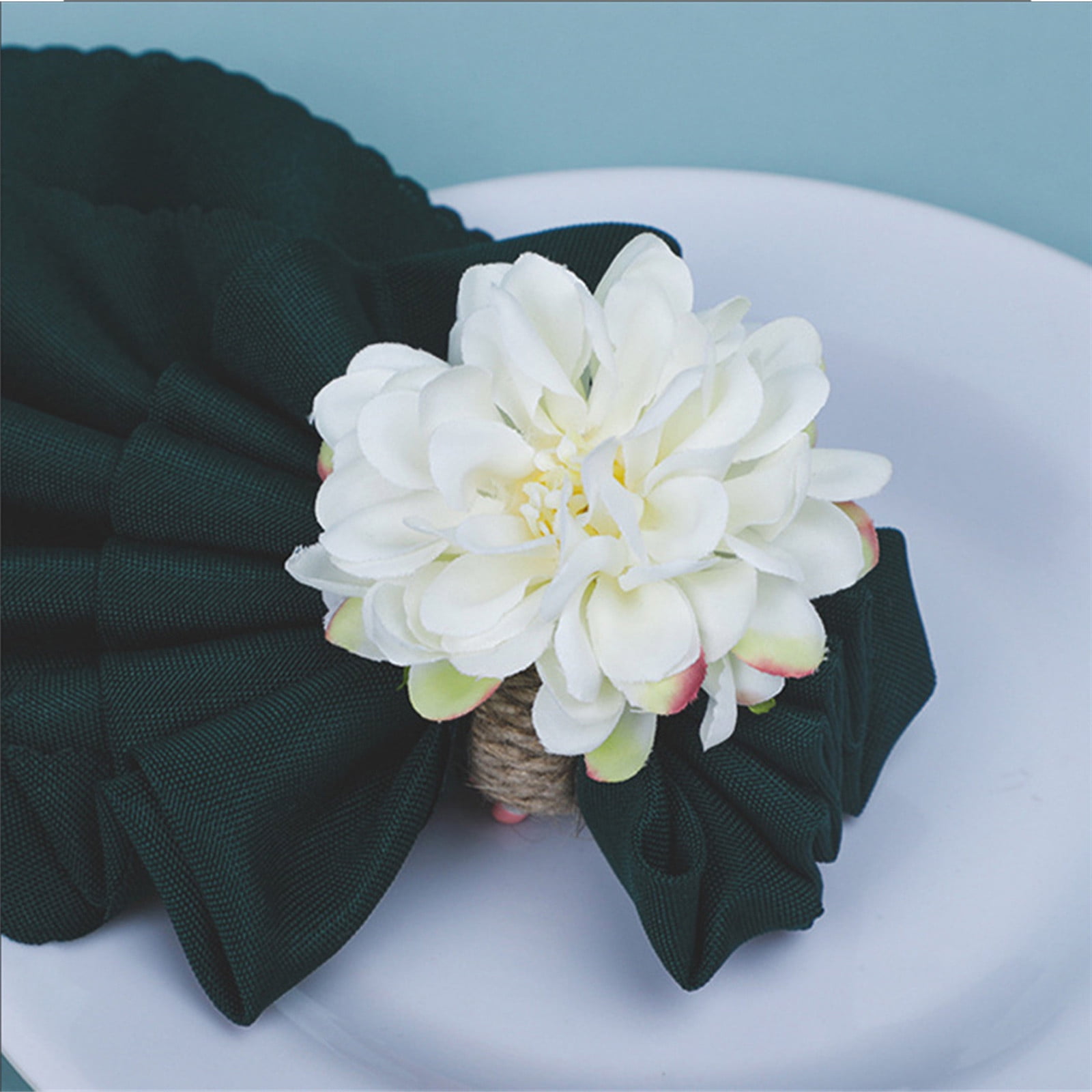 4pcs Simulated Flower Fake Flowers Artificial Flowers Napkin Buckle ...