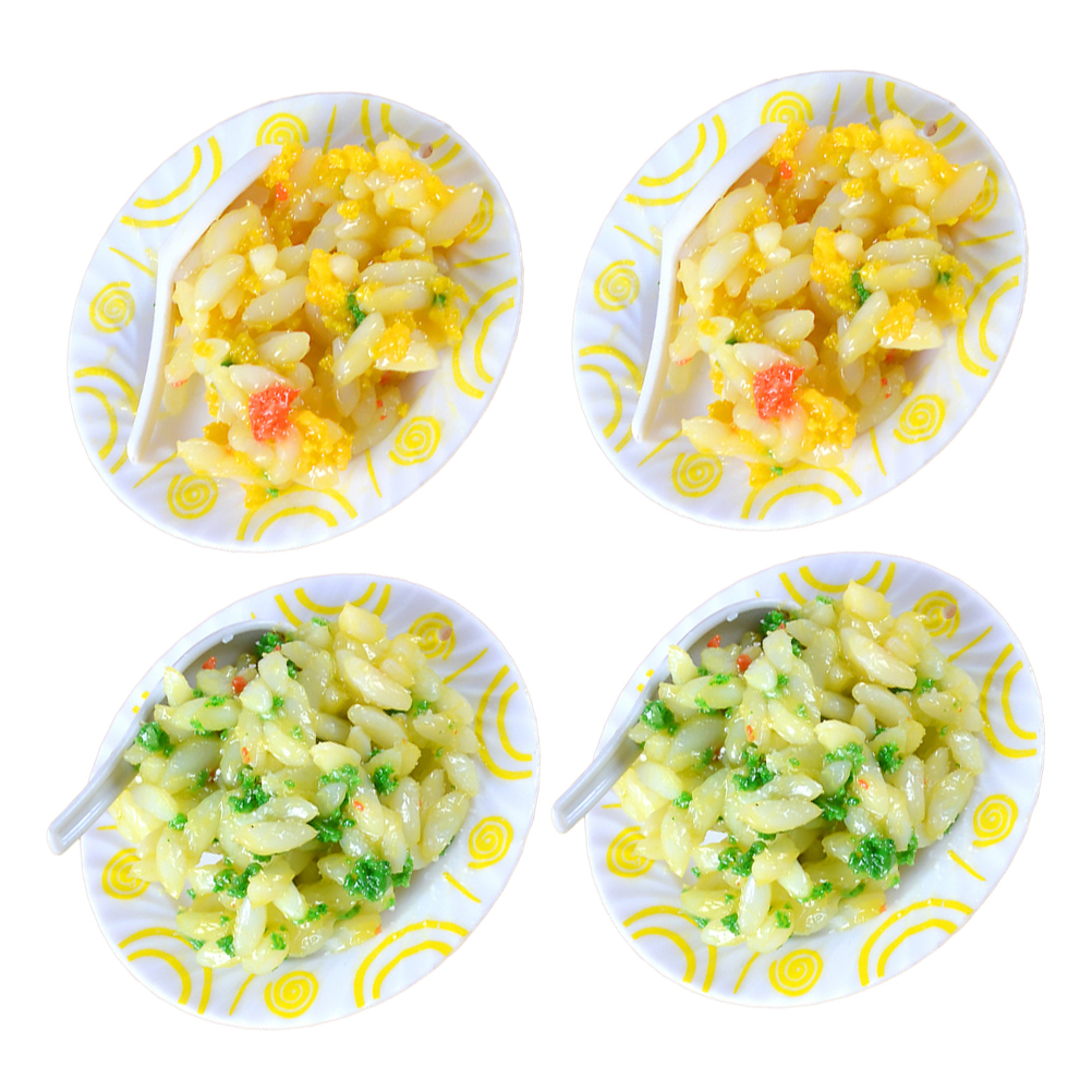 4pcs Simulation Fake Food Model Pretend Play Food Toy Funny Mini Fried ...