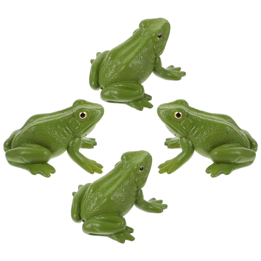 4pcs Simulation Frogs Model Frogs Toy Table Frogs Figures Kids ...